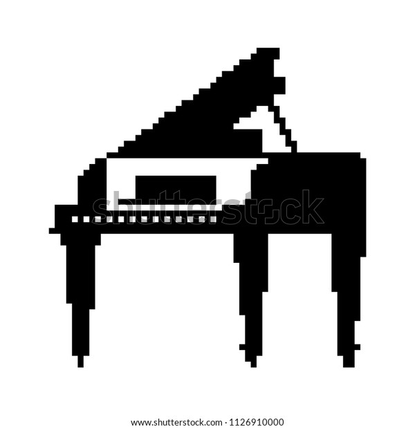 Piano Pixel Art 8 Bit Musical Stock Vector (Royalty Free) 1126910000 ...