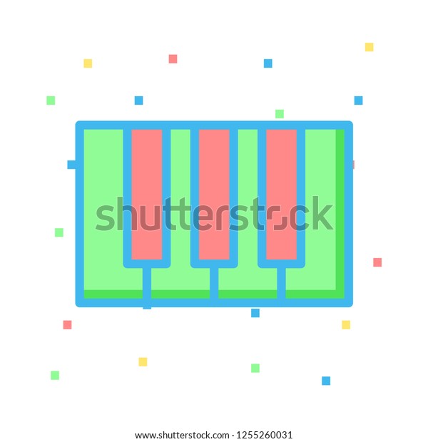 Piano Tiles Instrument Stock Vector (Royalty Free) 1255260031 ...