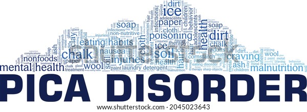 Pica Disorder Vector Illustration Word Cloud Stock Vector (Royalty Free ...