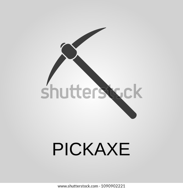 Pickaxe Icon Pickaxe Symbol Flat Design Stock Vector (Royalty Free ...