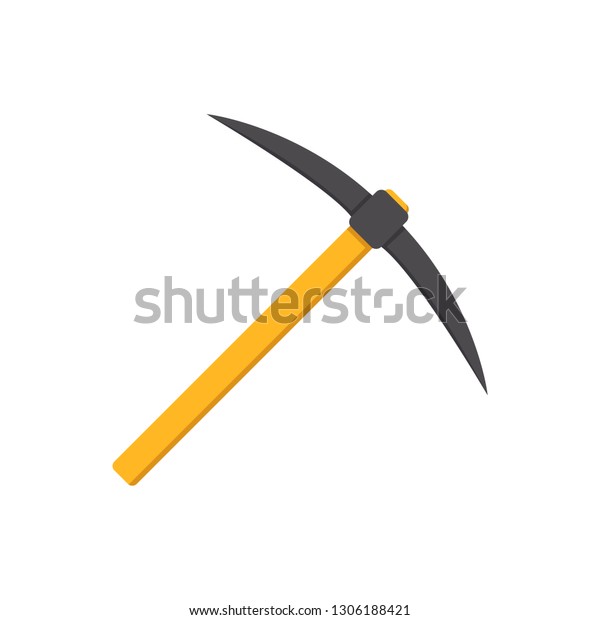 Pickaxe Illustration Symbol Isolated On White Stock Vector (Royalty ...