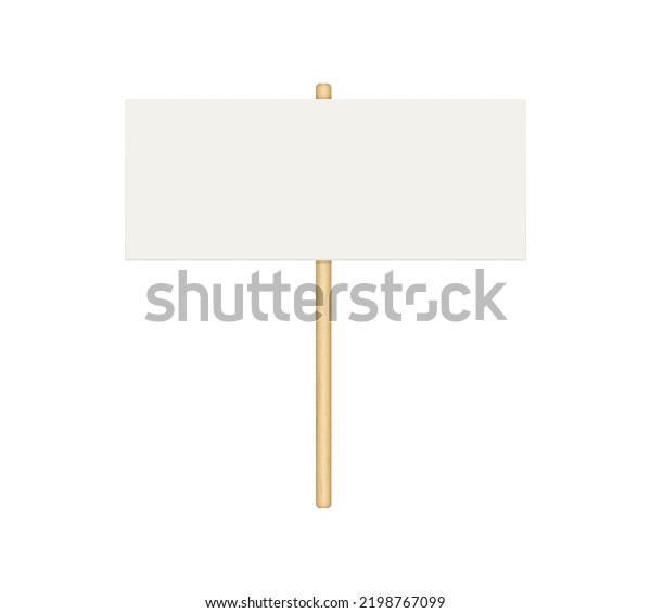 Picket Banner Frame Blank Demonstration Banner Stock Vector (Royalty ...