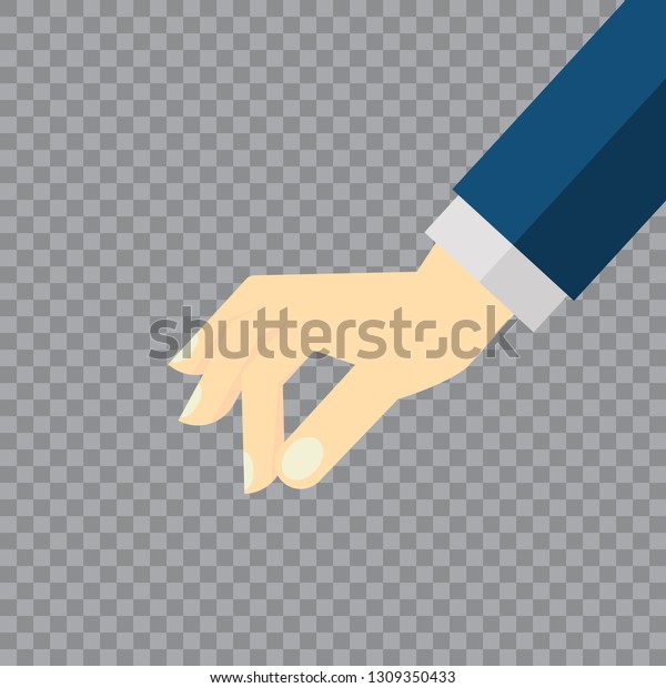 Picking Hand Gesture Mans Hand Suit Stock Vector (Royalty Free ...