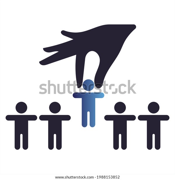 Picking Man Vector Illustration Choosing Man Stock Vector (Royalty Free ...
