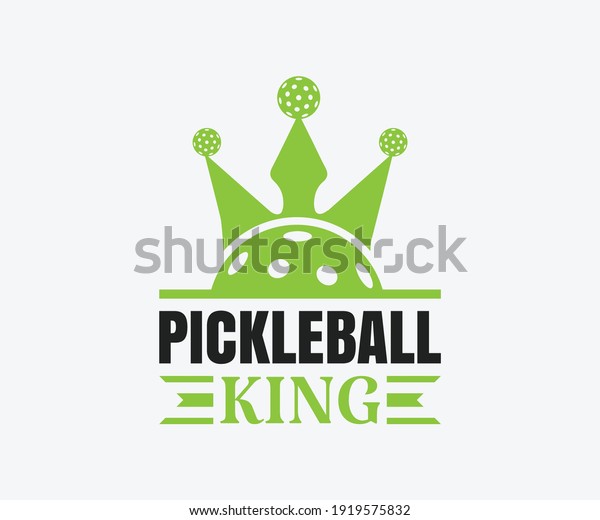 Pickleball King Printable Vector Illustration Pickleball Stock Vector ...