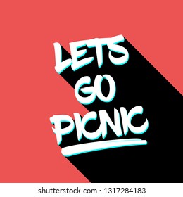 Picnic Typography Flat Design Stock Vector (Royalty Free) 1317284183 ...