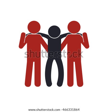 Pictogram Human Help Support Icon Isolated 스톡 벡터(사용료 없음) 466331864 ...