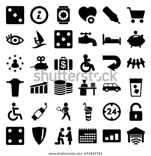 Pictogram Icons Set Set 36 Pictogram Stock Vector (Royalty Free ...