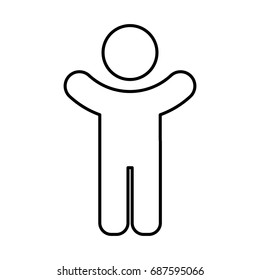 Pictogram Man Icon Stock Vector (Royalty Free) 687595066 | Shutterstock