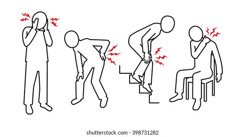 415 Shoulder pain pictogram Images, Stock Photos & Vectors | Shutterstock
