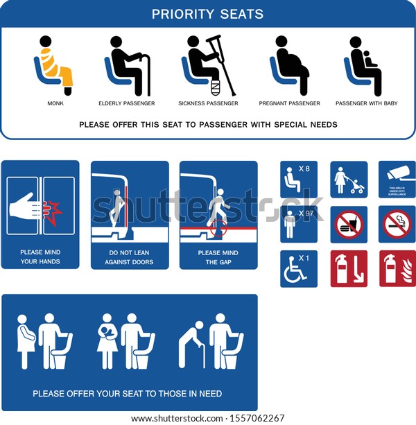 Pictogram Priority Seat Icon Logo Train 스톡 벡터(로열티 프리) 1557062267 ...