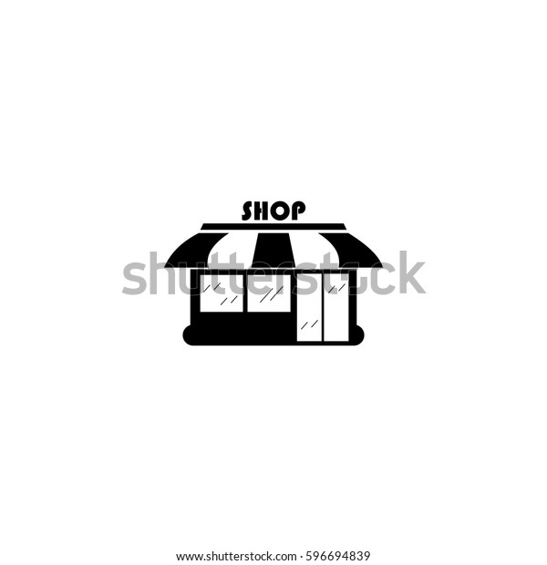 Pictogram Store Front Icon Stock Vector (Royalty Free) 596694839