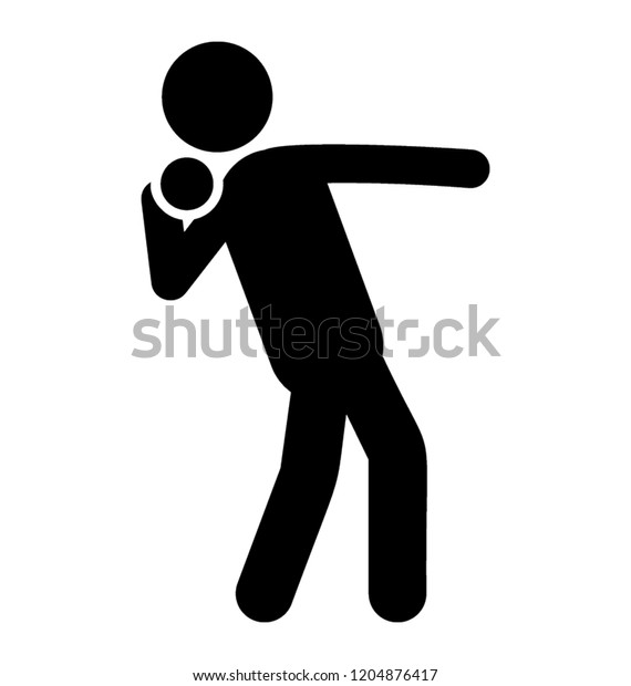 Pictogram Throwing Ball Making Icon Softball: vector de stock (libre de ...