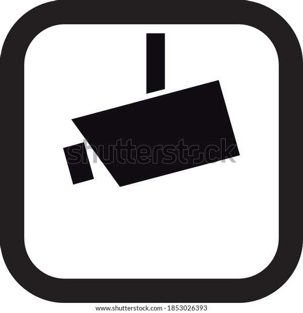 Vektor Stok Pictogramm Surveillance Camera Controlled Attention (Tanpa ...