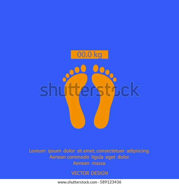 Pictograph Bathroom Scale Footprints Stock Vector (Royalty Free ...