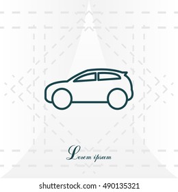 Simple Car Icon Vector Stock Vector (Royalty Free) 1504424441 ...