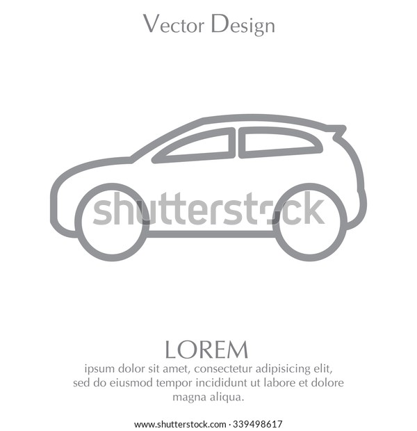 Pictograph Car Stock Vector (Royalty Free) 339498617