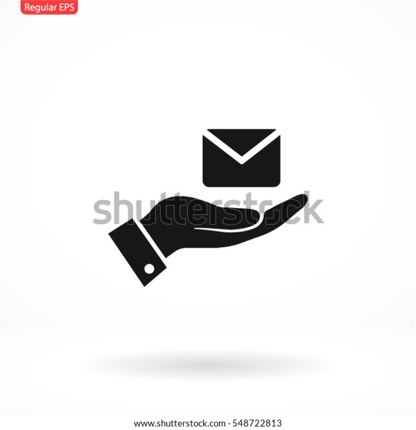 Pictograph Email Hand Vector Icon 10 Stock Vector (Royalty Free ...