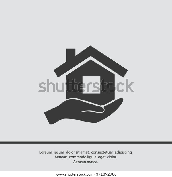 Pictograph Home Stock Vector (Royalty Free) 371892988