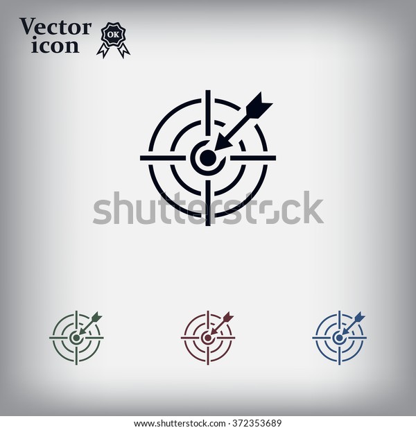 Pictograph Target Stock Vector (Royalty Free) 372353689 | Shutterstock