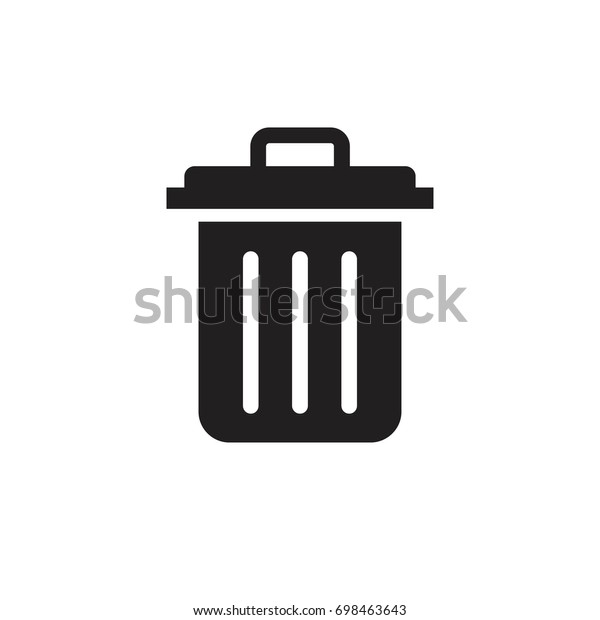 Pictograph Trash Can Template Logo Icon Stock Vector (Royalty Free ...