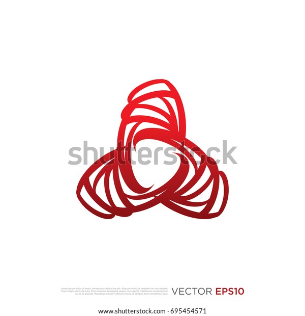 Pictograph Triangle Geometric Template Logo Icon Stock Vector (Royalty ...