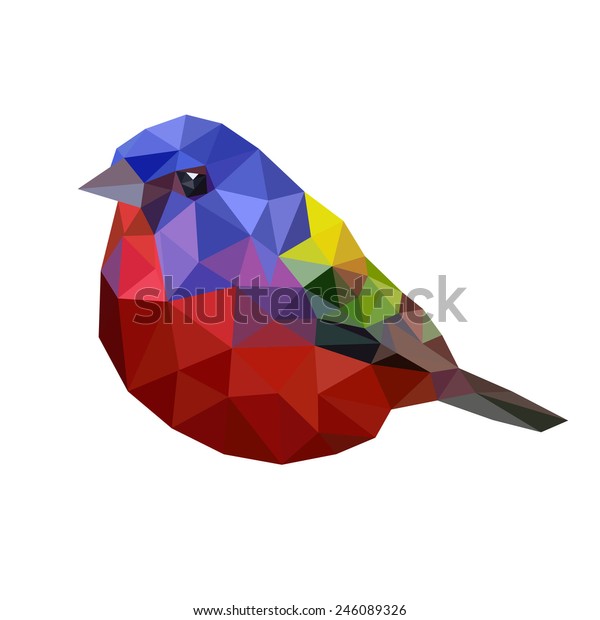 Picture Bird Made By Polygons Stock Vector (Royalty Free) 246089326