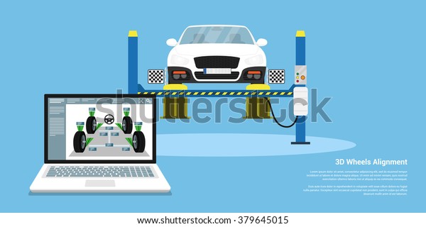 Picture Car Alignment Sensors On Wheels Stock Vector (Royalty Free ...