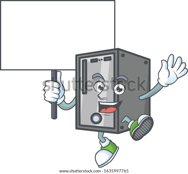 Picture Cpu Cartoon Character Board Stock Vector (Royalty Free ...