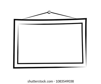 Picture Frame Outline Stock Vector (Royalty Free) 1083549038 | Shutterstock