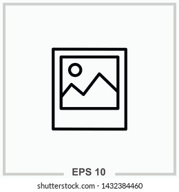 Picture Icon Outline Isolated Vector Illustration Stock Vector (Royalty ...