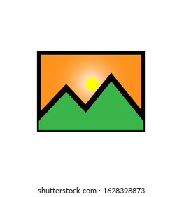 Picture Image Icon White Background Stock Vector (Royalty Free ...