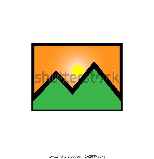 Picture Image Icon White Background Stock Vector (Royalty Free ...