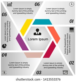 Picture Infographics Inside Hexagon Triangles Infographics Stock Vector ...