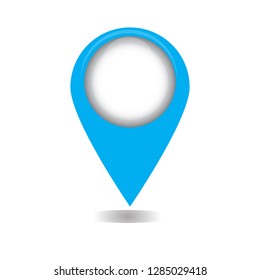 3d Map Pointerlocation Blue Location Icon Stock Vector (Royalty Free ...
