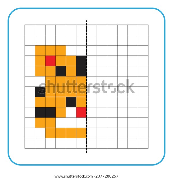 Picture Reflection Educational Game Kids Learn Stock Vector (Royalty ...