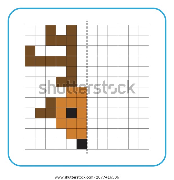 Picture Reflection Educational Game Kids Learn Stock Vector (Royalty ...