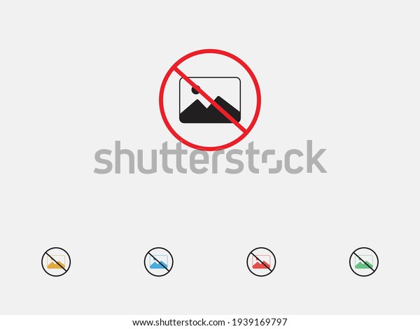Picture Vector Icon No Image Symbol Stock Vector (Royalty Free ...