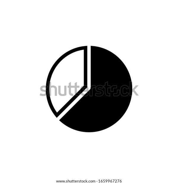 Pie Chart Black White Icon Stock Vector (Royalty Free) 1659967276 ...