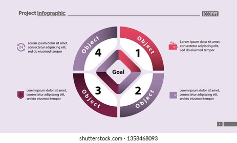 Pie Chart Four Parts Template Stock Vector (Royalty Free) 760181881 ...