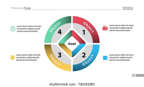Pie Chart Four Parts Template Stock Vector (Royalty Free) 760181881 ...