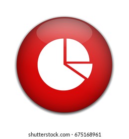 Pie Chart Graph Icon Diagram Button Stock Vector (Royalty Free ...