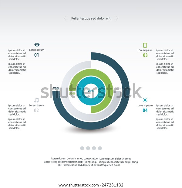 Pie Chart Graphic Template Business Design Stock Vector (Royalty Free ...