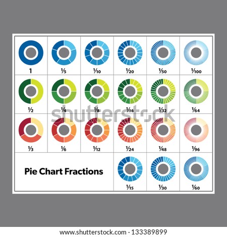 Pie Chart Infographic Fractions Stock Vector (Royalty Free) 133389899 ...