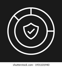 Pie Chart Protection Report Shield Icon Stock Vector (Royalty Free ...