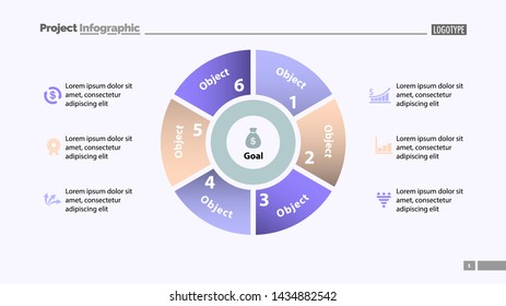 Pie Chart Six Parts Template Business Stock Vector (Royalty Free ...