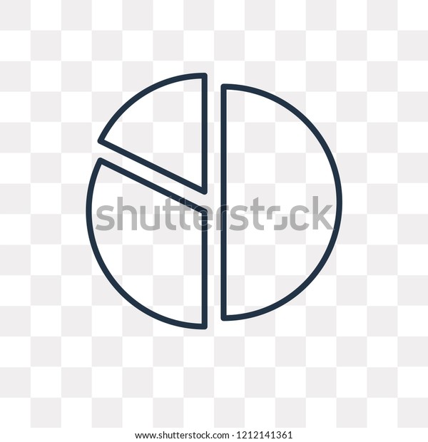 Pie Chart Vector Outline Icon Isolated Stock Vector (Royalty Free ...