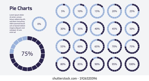 Pie Charts Circular Charts Wheel Charts Stock Vector (Royalty Free ...