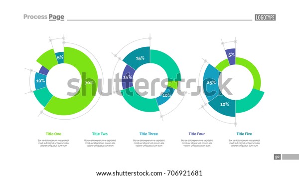 Pie Charts Slide Template Stock Vector (Royalty Free) 706921681