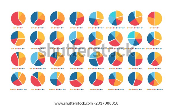 Pie Circle Diagram Big Set Vector Stock Vector (Royalty Free ...